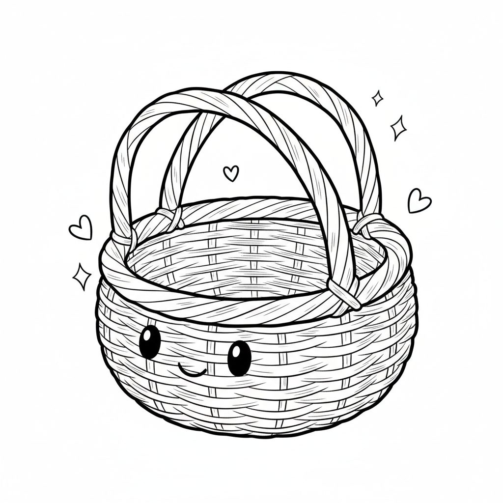 how to draw a basket. Activities for Kids.