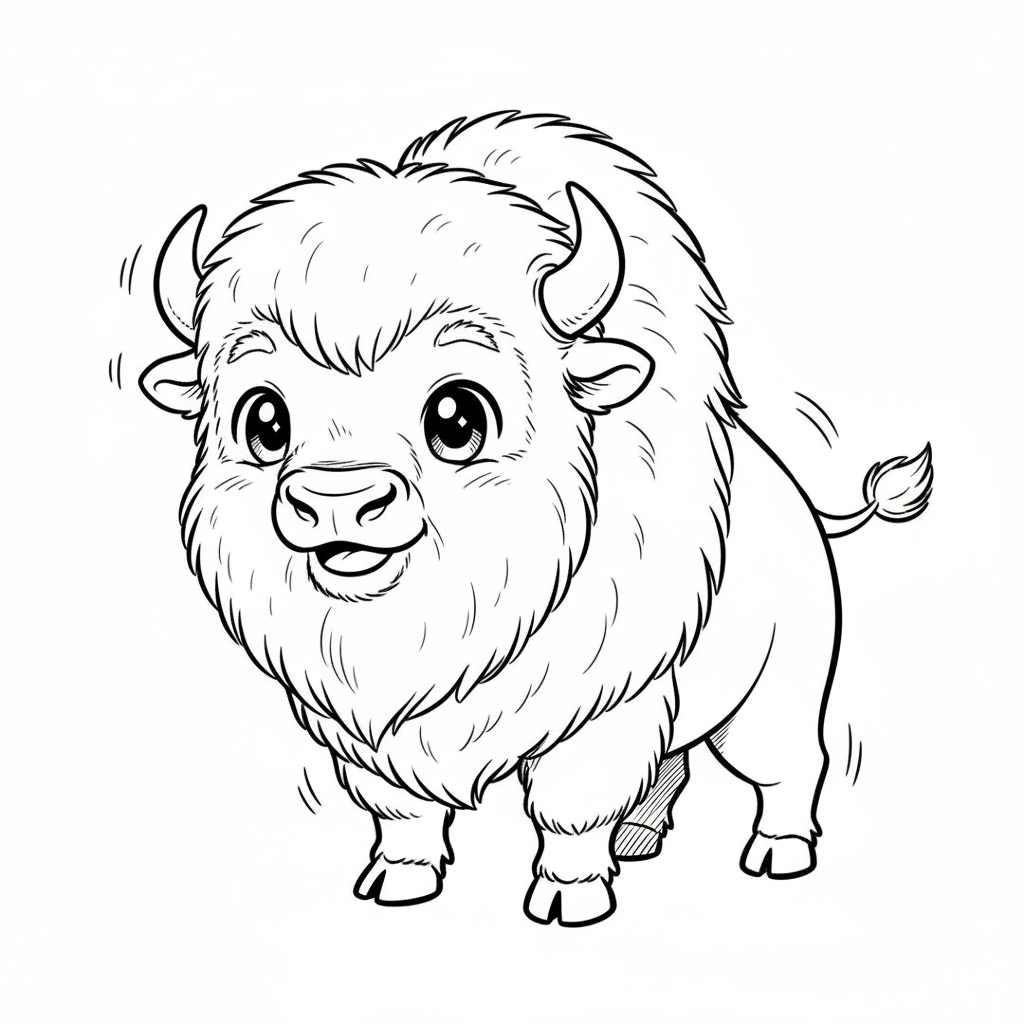 how to draw a bison. Activities for Kids.