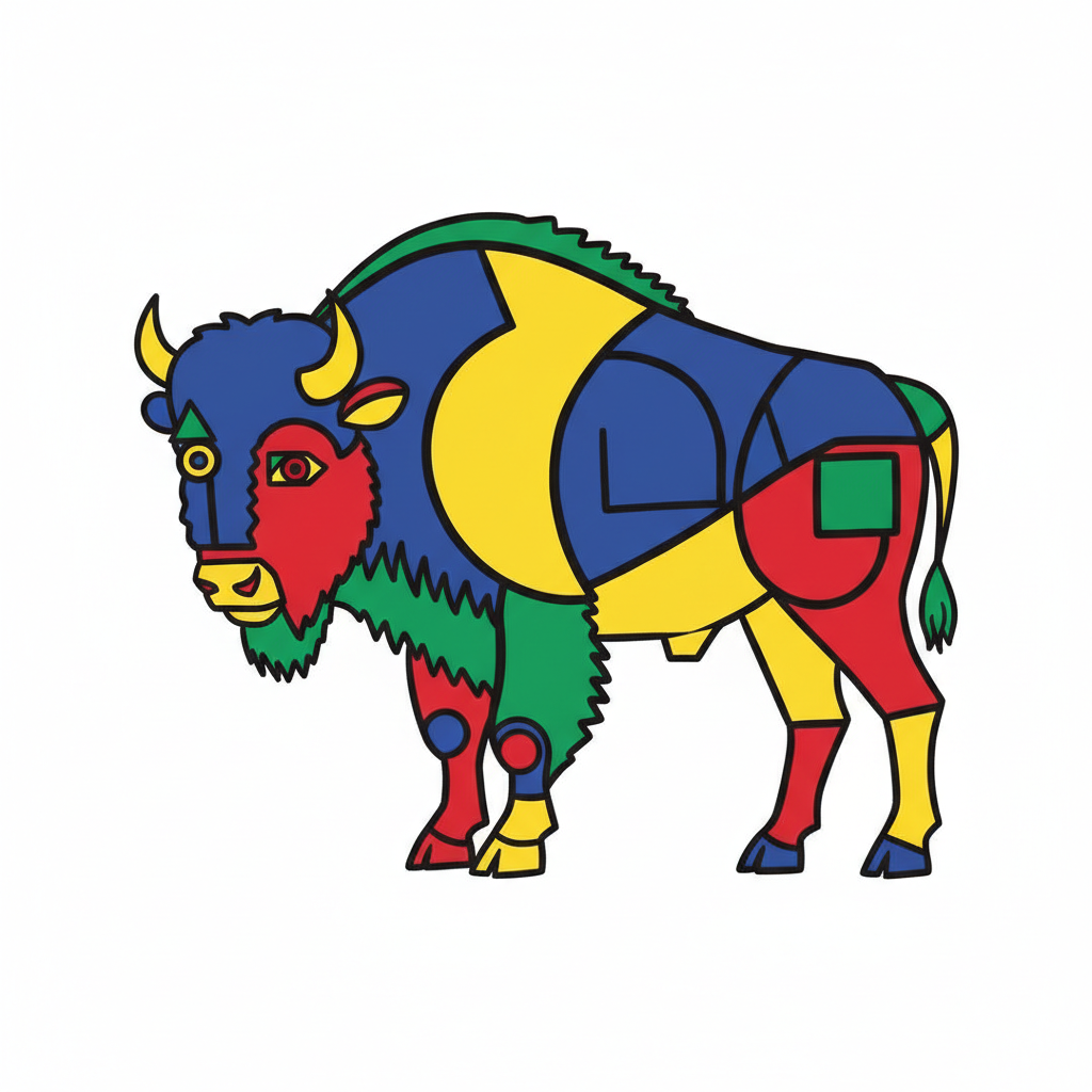 how to draw a bison. Activities for Kids.