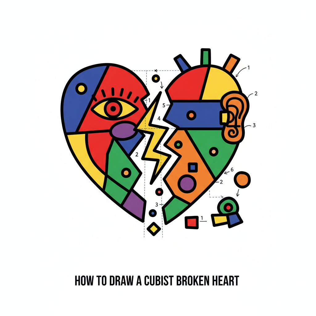 how to draw a broken heart. Activities for Kids.