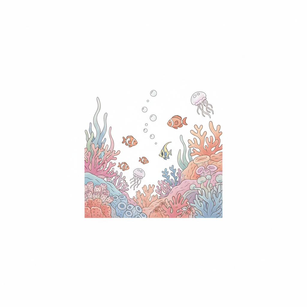 Coral Reefs Picture Drawing