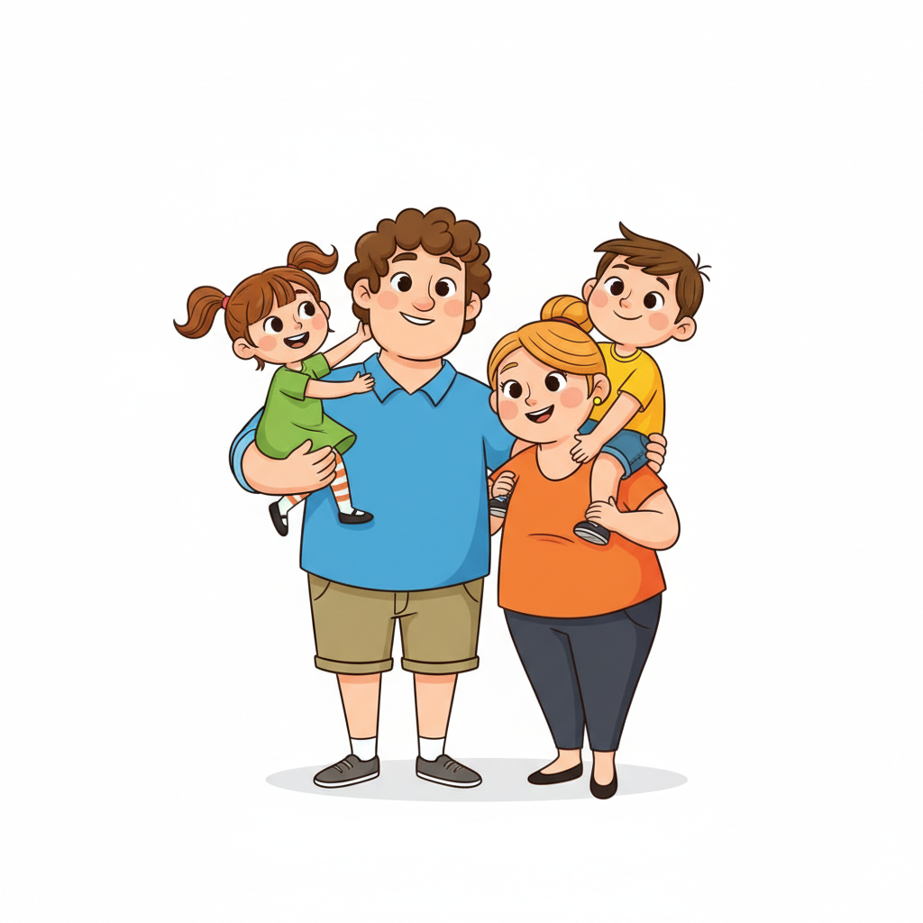 how to draw a family. Activities for Kids.