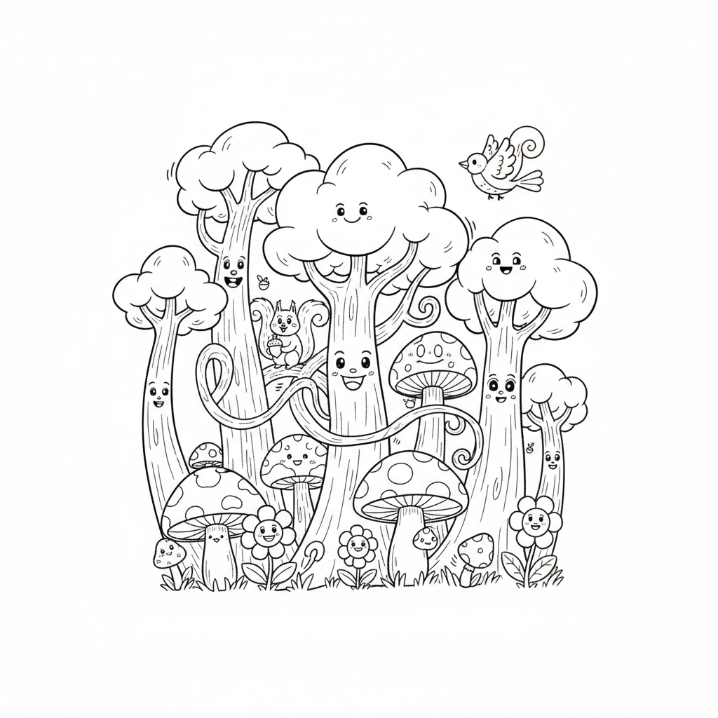 how to draw a forest - Fun at-home activities for Kids.