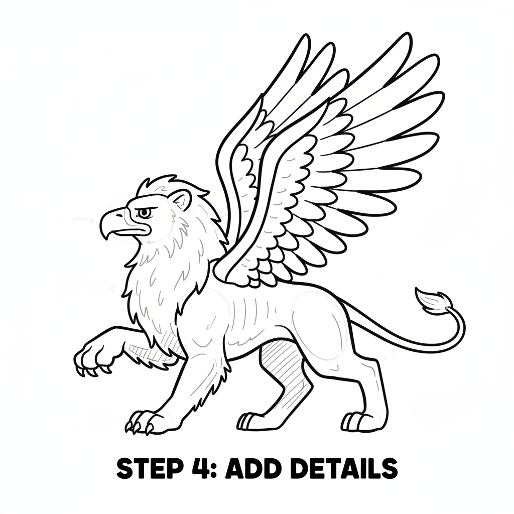 how to draw a griffin. Activities for Kids.
