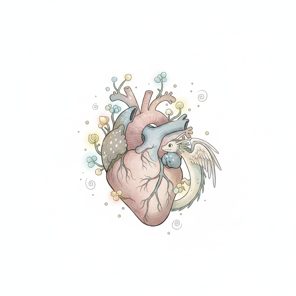 how to draw a human heart. Activities for Kids.