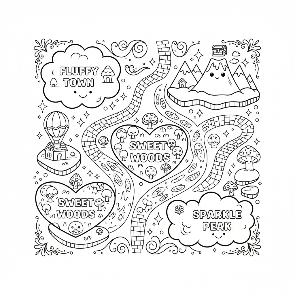 how to draw a map. Activities for Kids.