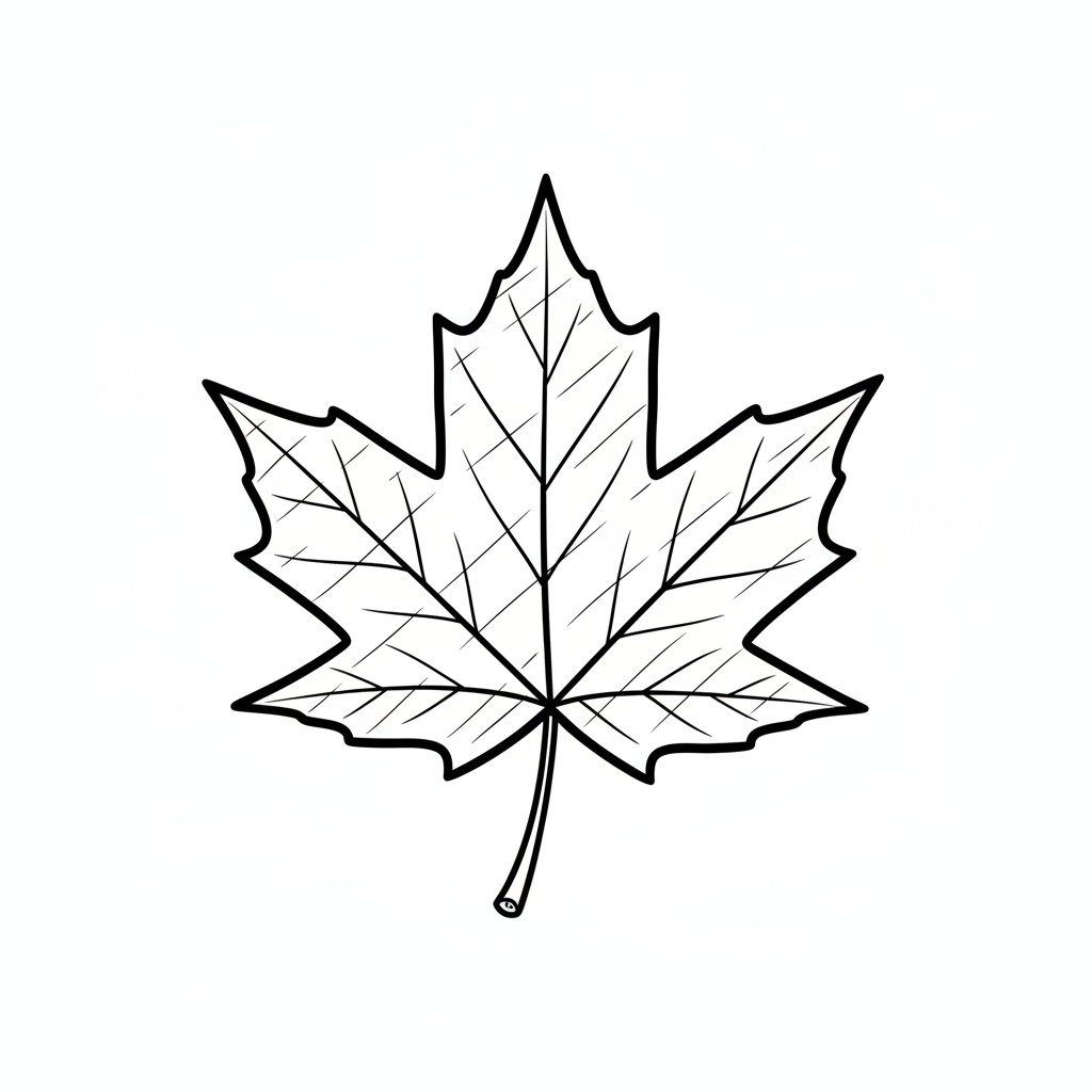 how to draw a maple leaf. Activities for Kids.