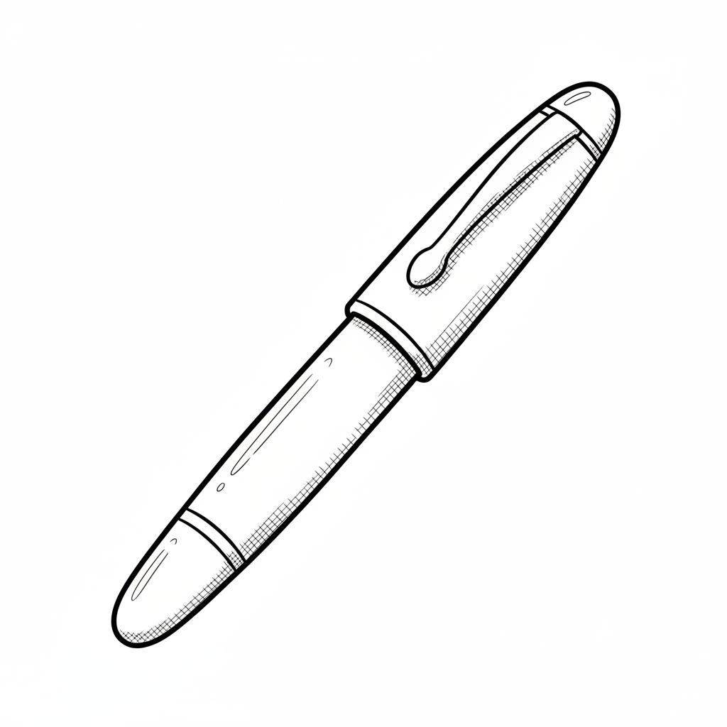 how to draw a pen. Activities for Kids.