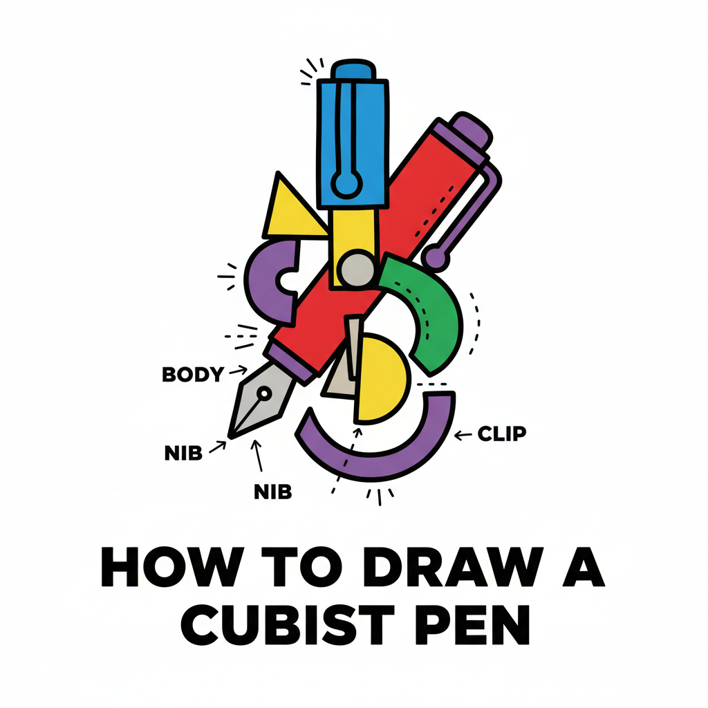 how to draw a pen. Activities for Kids.