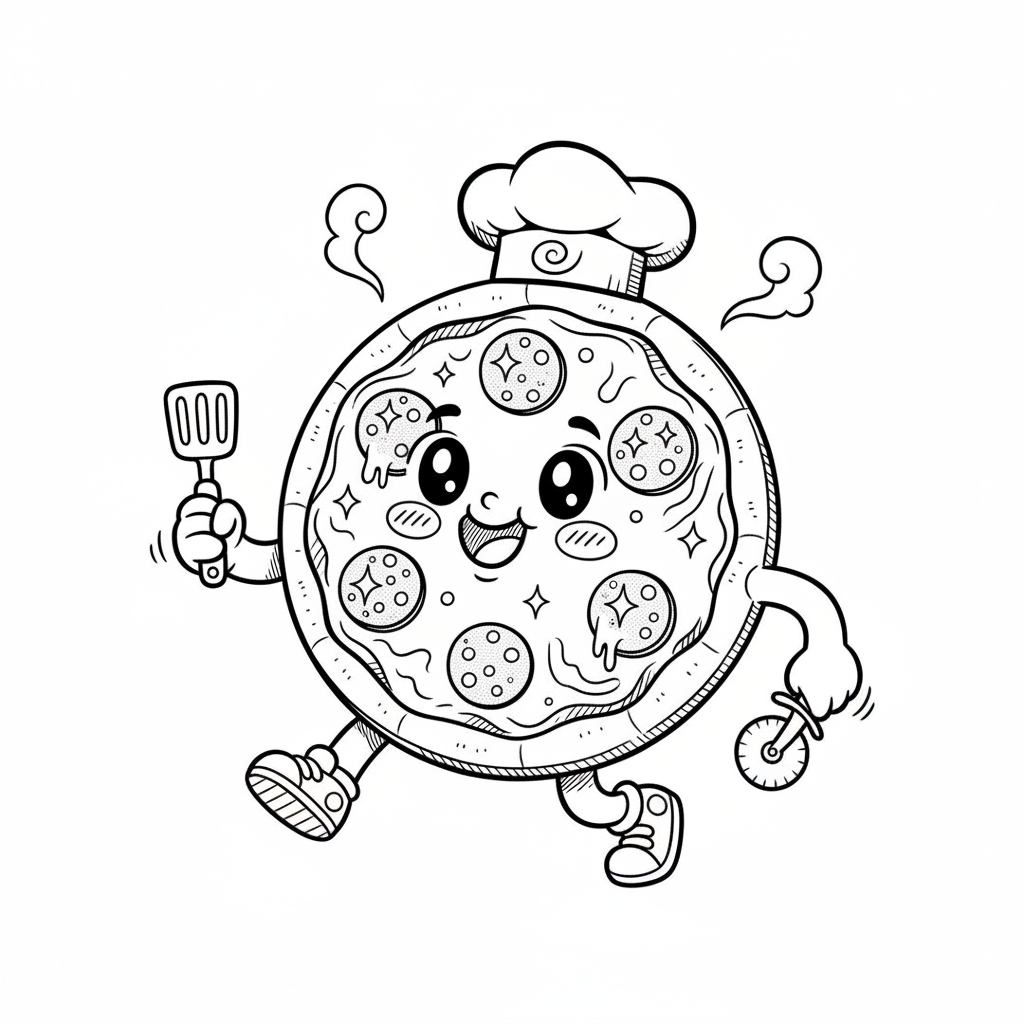 how to draw pizza. Activities for Kids.