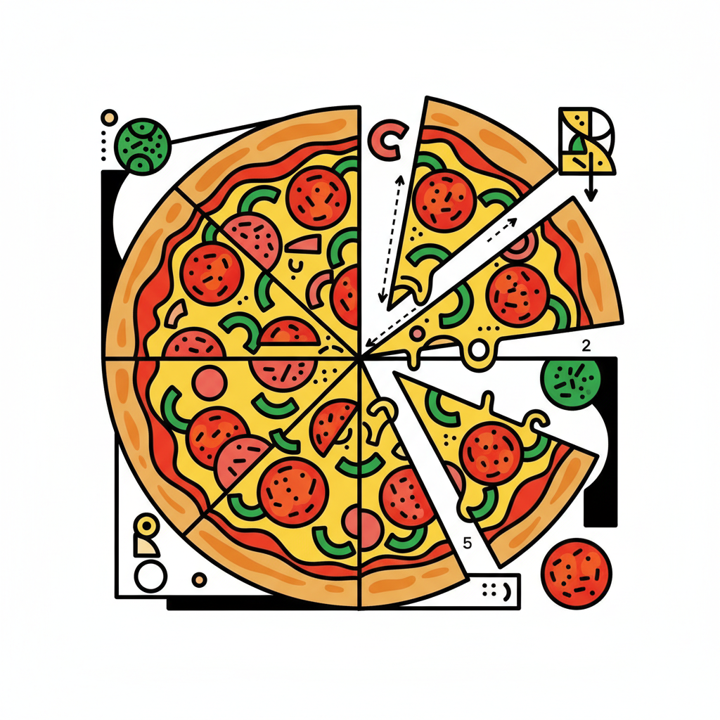 how to draw pizza. Activities for Kids.