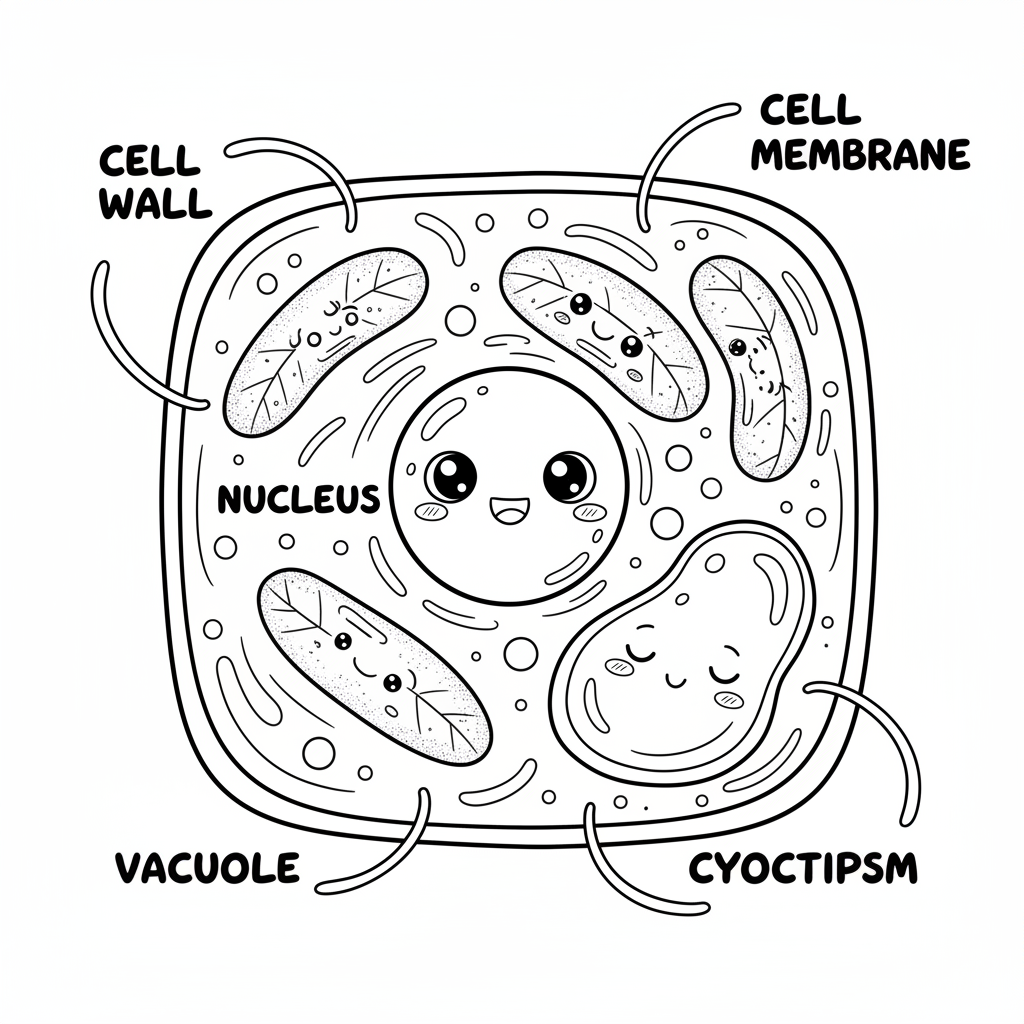 Vacuole Drawing With Pencil