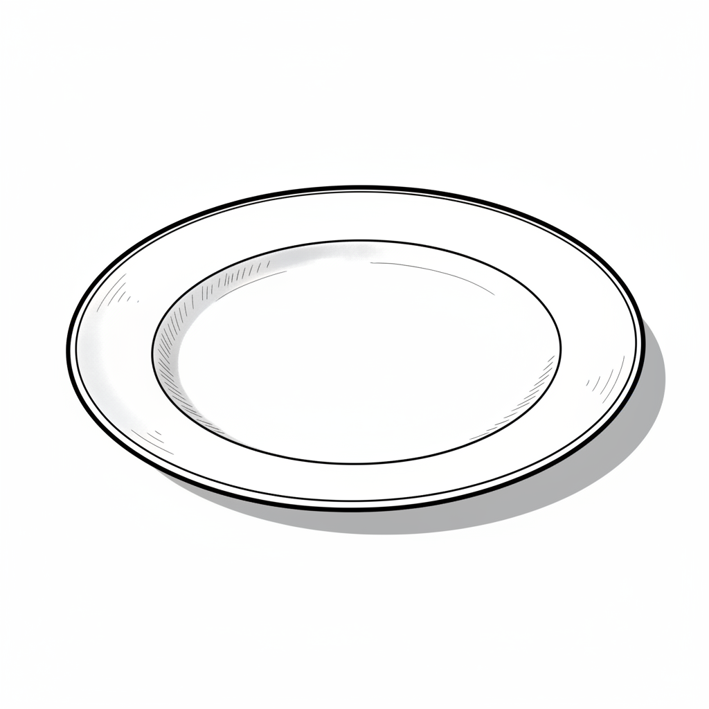 how to draw a plate. Activities for Kids.