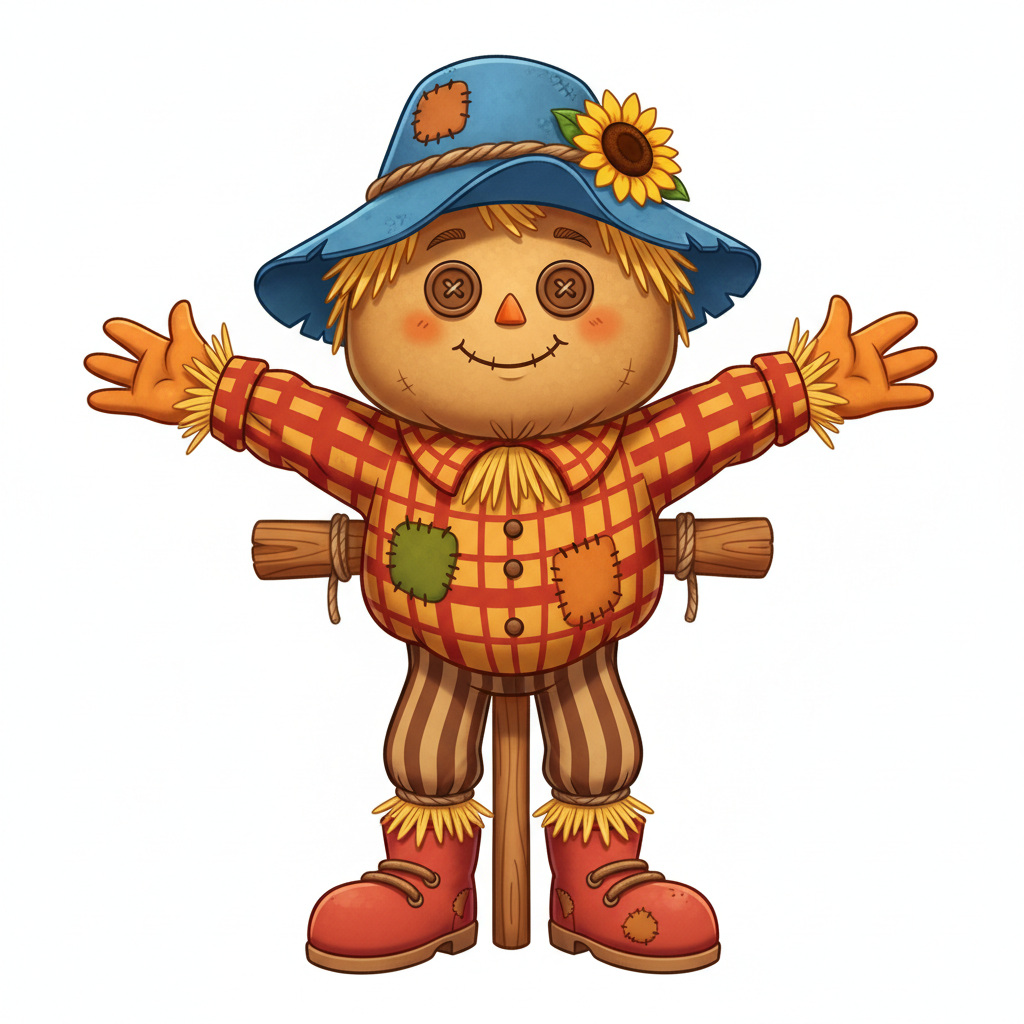 How To Draw A Scarecrow Lesson 12 Art For Kids