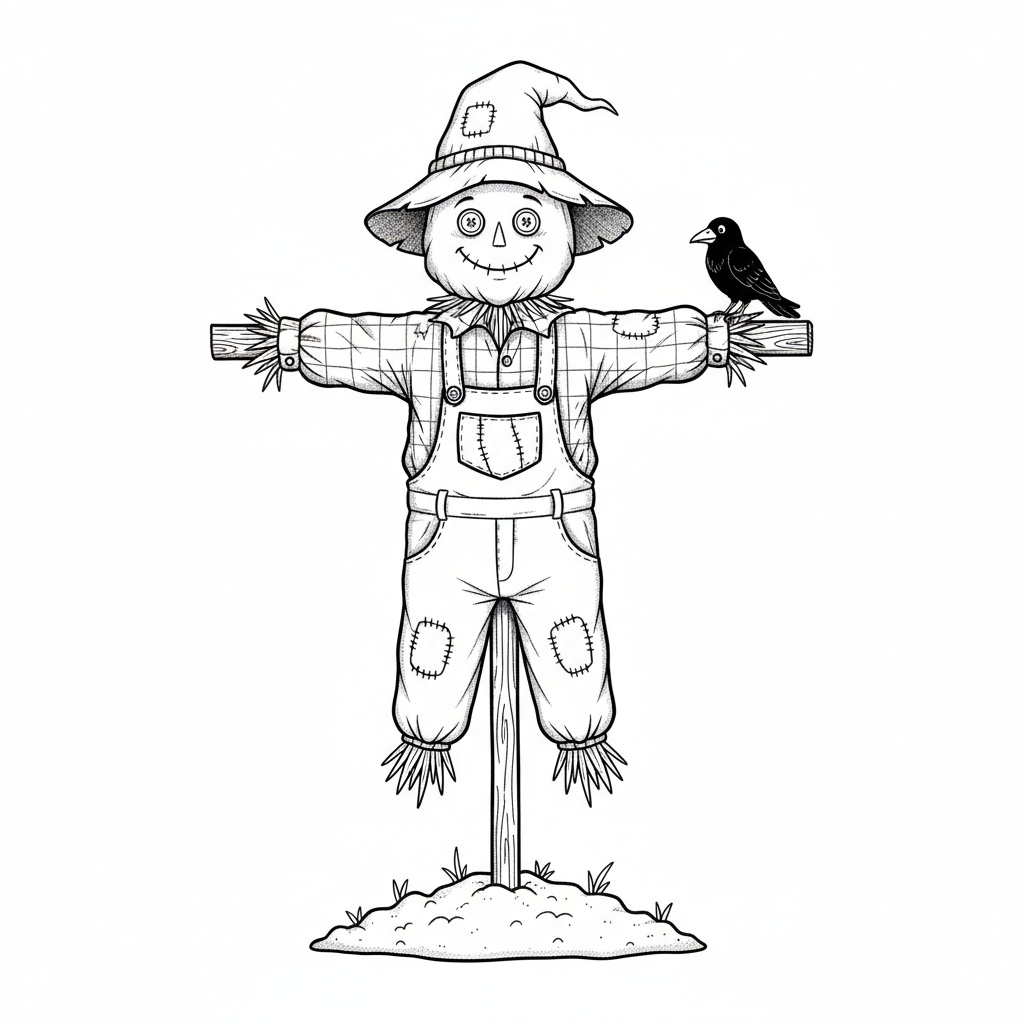 How To Draw A Scarecrow Lesson 12 Art For Kids