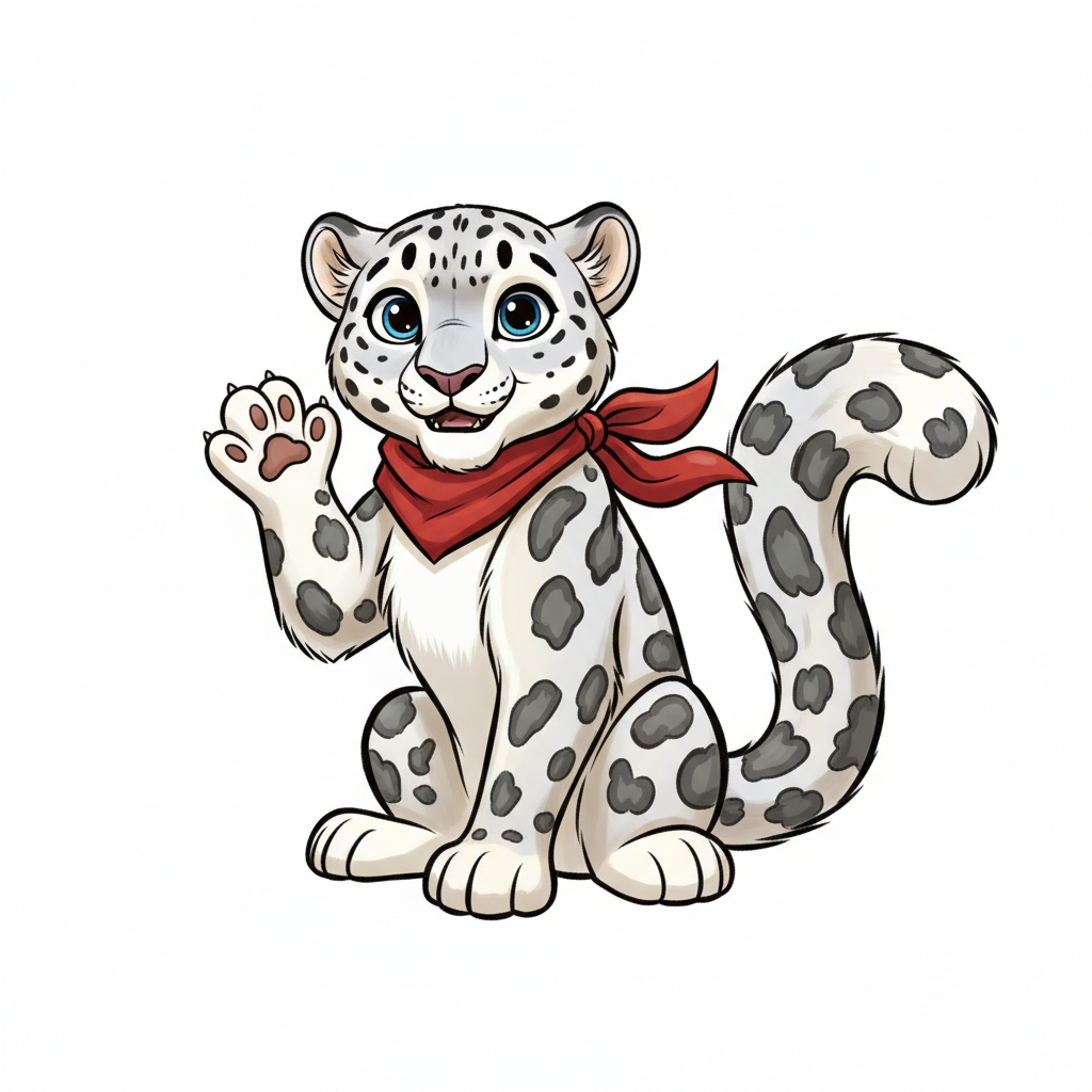 how to draw a snow leopard - Fun at-home activities for Kids.