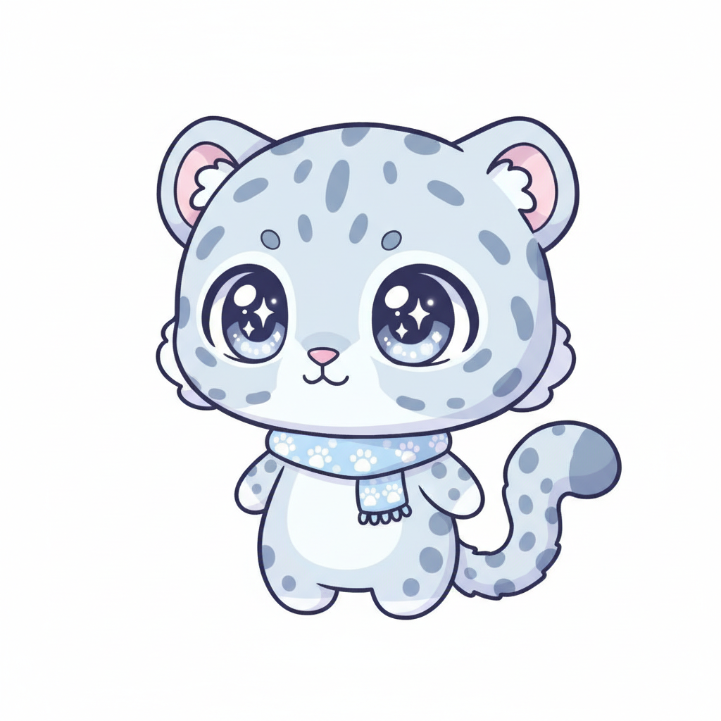 how to draw a snow leopard - Fun at-home activities for Kids.