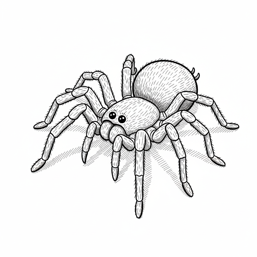 how to draw a tarantula. Activities for Kids.