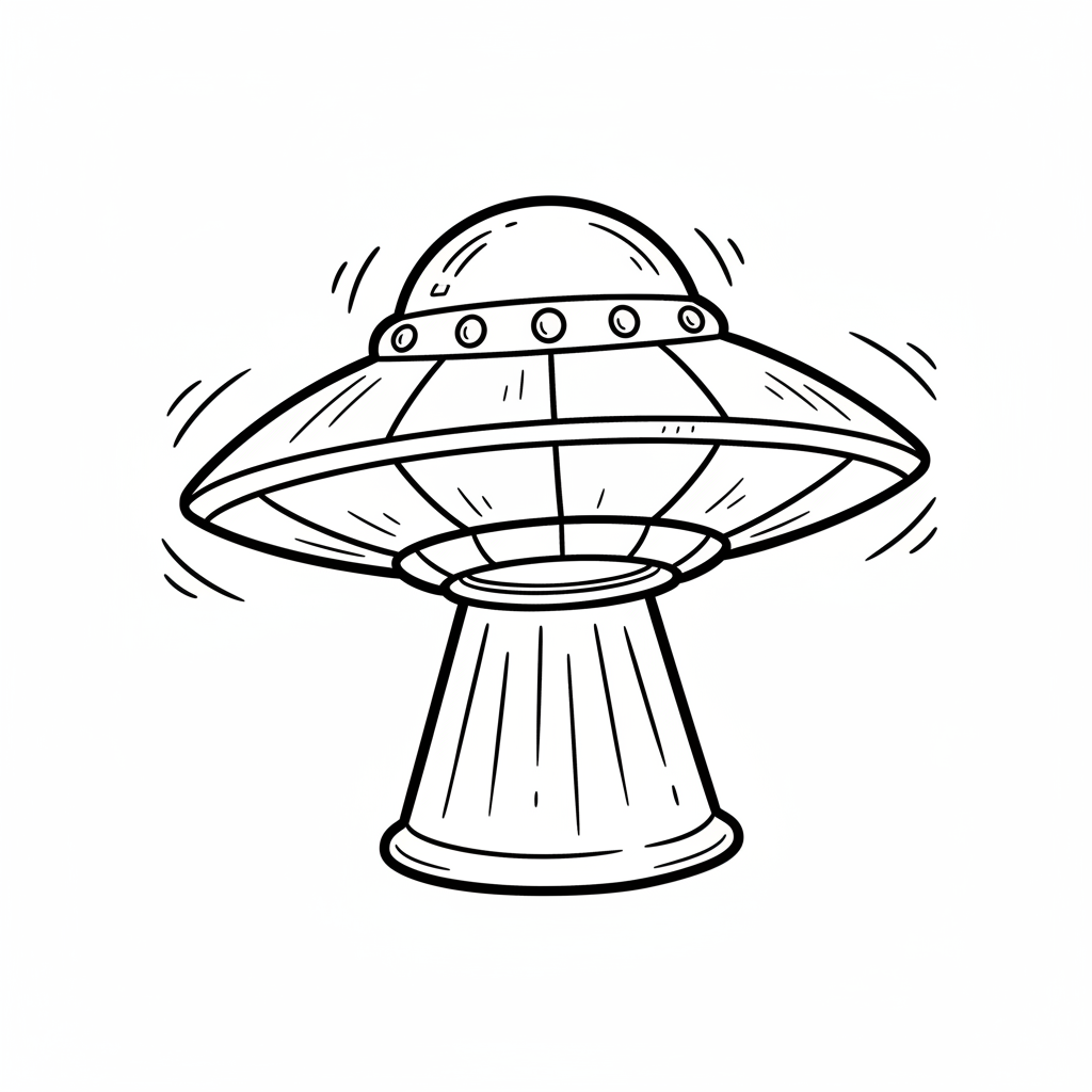 How to draw a UFO. Activities for Kids.