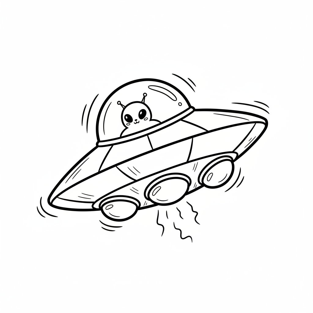 How to draw a UFO. Activities for Kids.