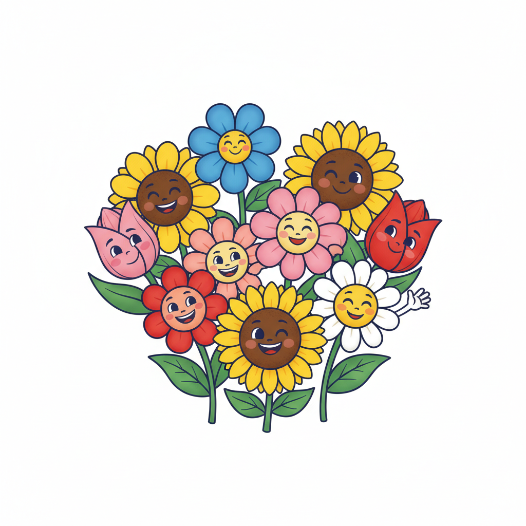 how to draw flowers. Activities for Kids.