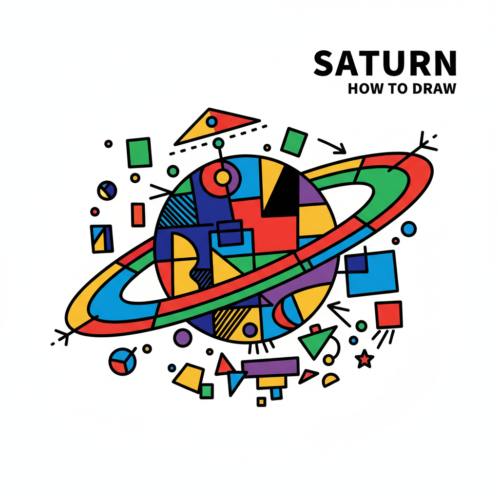how to draw saturn - Fun at-home activities for Kids.