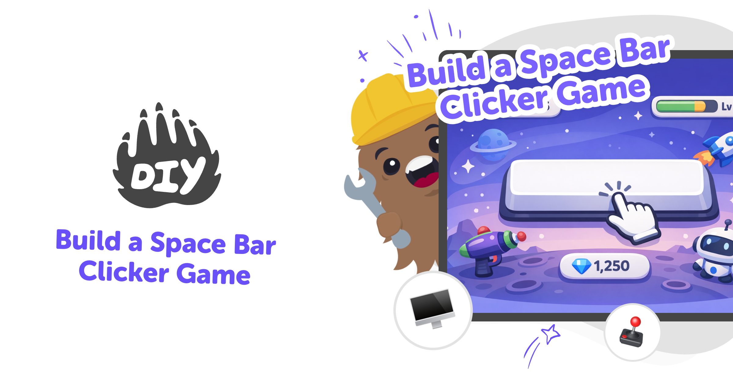 Build a space bar clicker game for kids