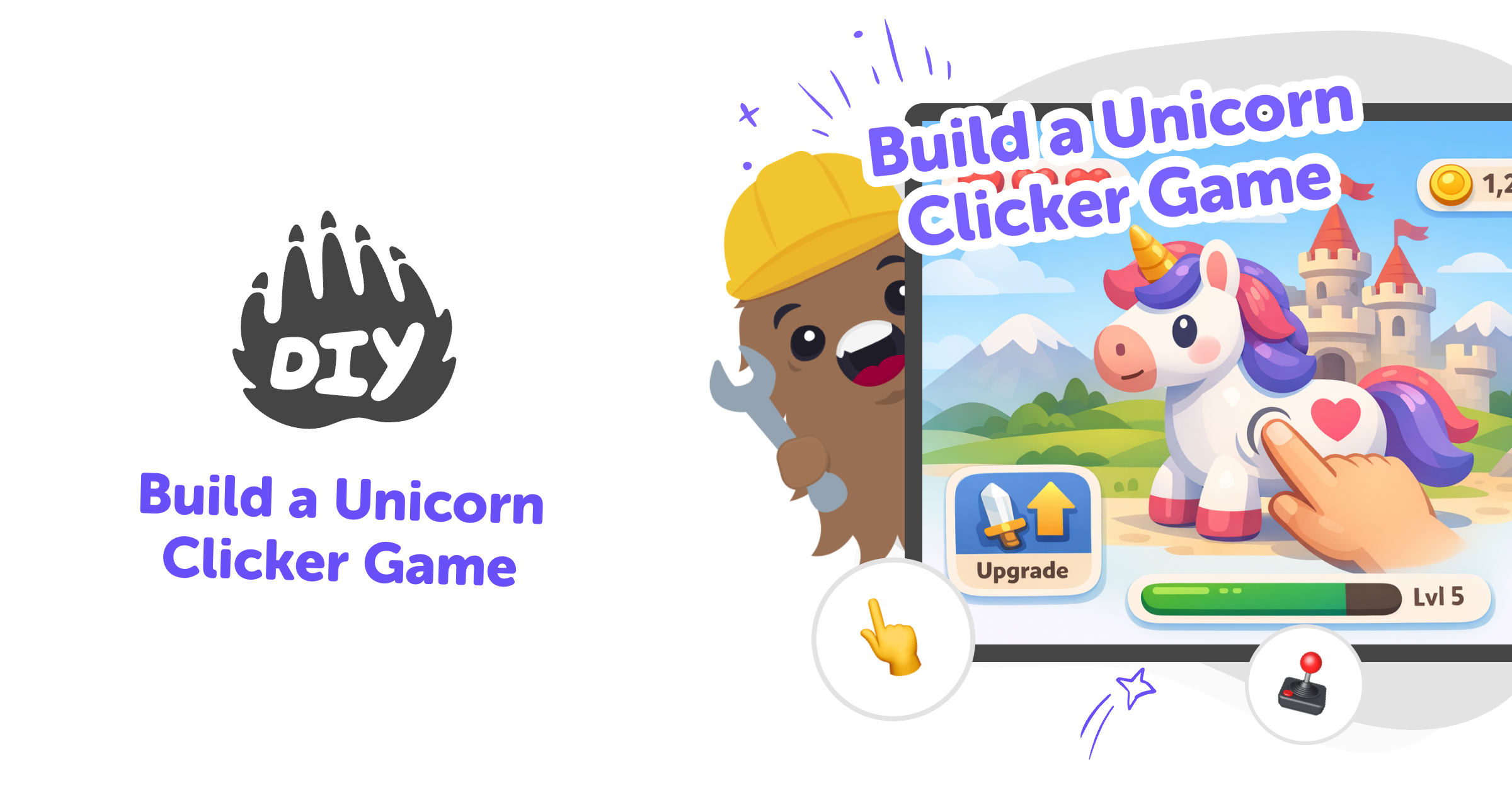Build a unicorn clicker game with guided creative coding